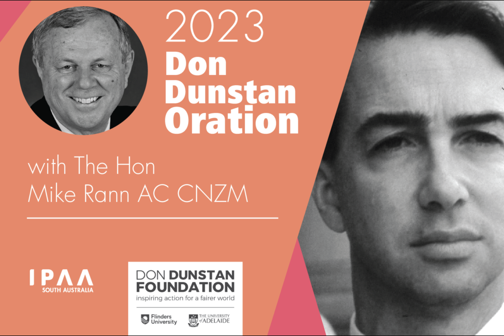 Don Dunstan Oration | Newsroom | University of Adelaide